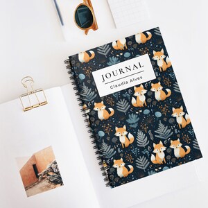 Fairytale Fox Journal, Cute Fox Journal, Personalized Journal, Stocking ...