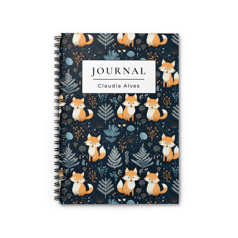 Fairytale Fox Journal, Cute Fox Journal, Personalized Journal, Stocking ...