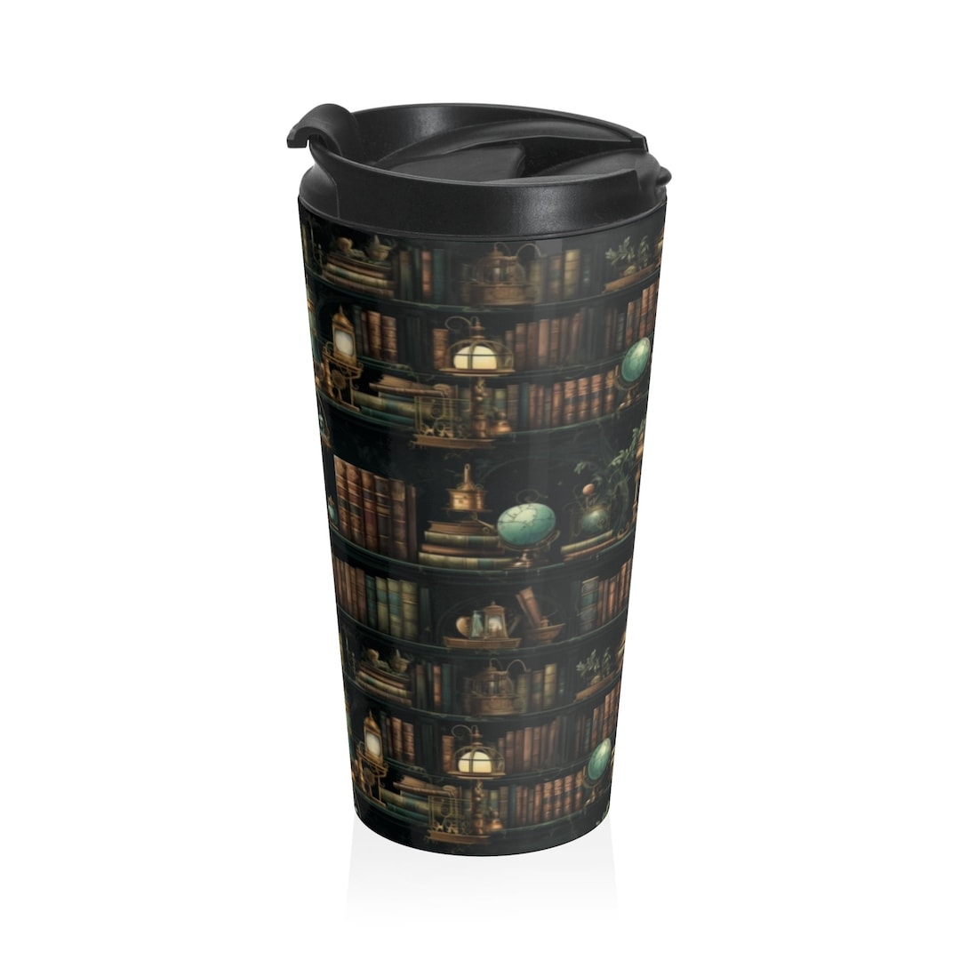 Dark Academia Library Dark Library Theme Stainless Steel Travel Mug ...