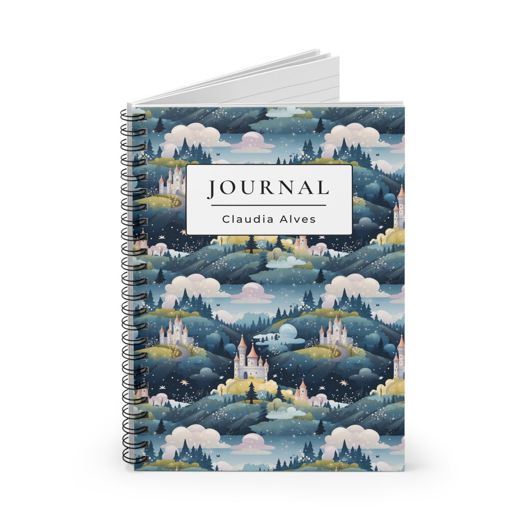Fairytale Castle Journal, Personalized Journal, Dream Journal, Spiral ...