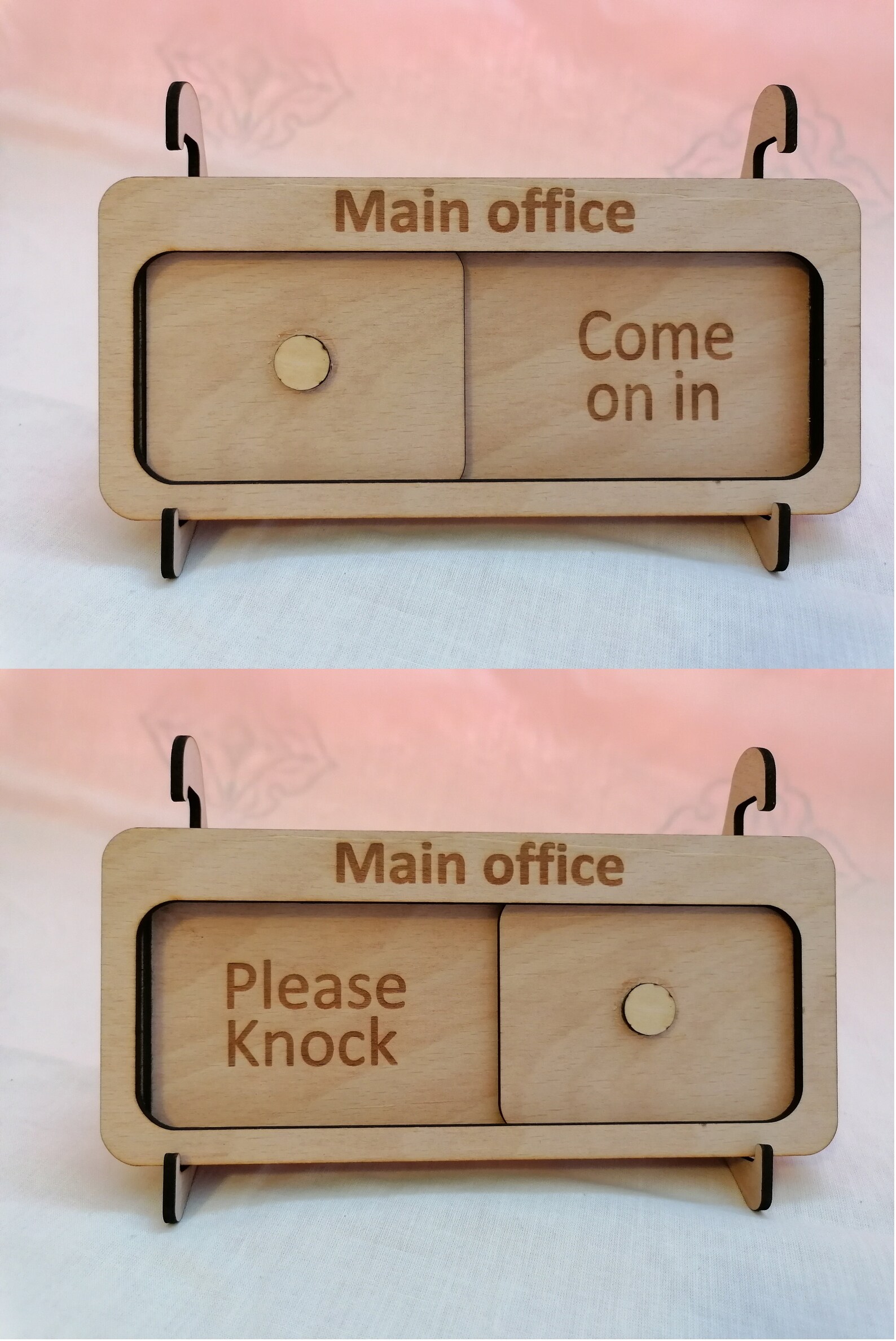 Laser Cut Customizable Sliding Door Sign - Etsy