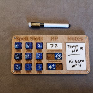 Dnd Spell Slot, HP and Note Tracker - Etsy