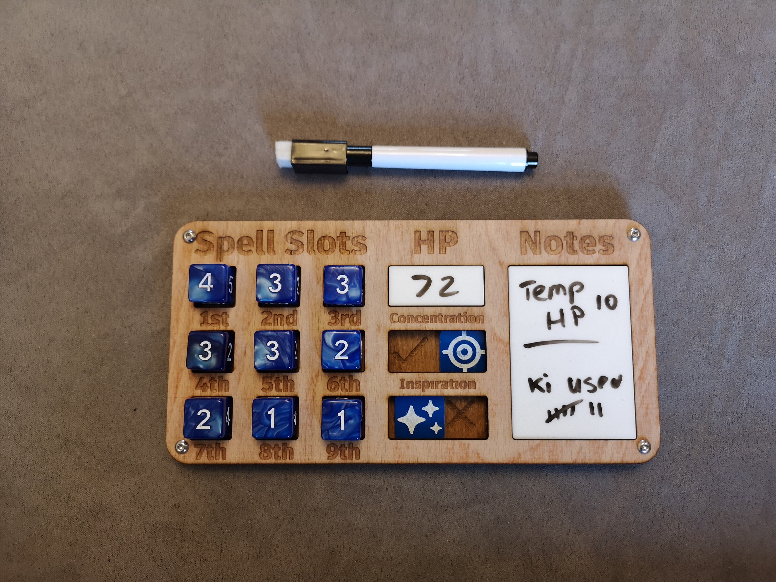 Dnd Spell Slot, HP and Note Tracker - Etsy