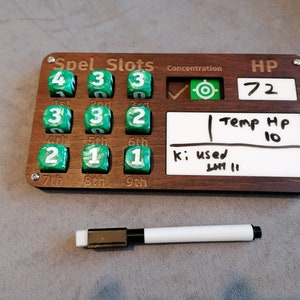 Dnd Spell Slot, HP and Note Tracker - Etsy