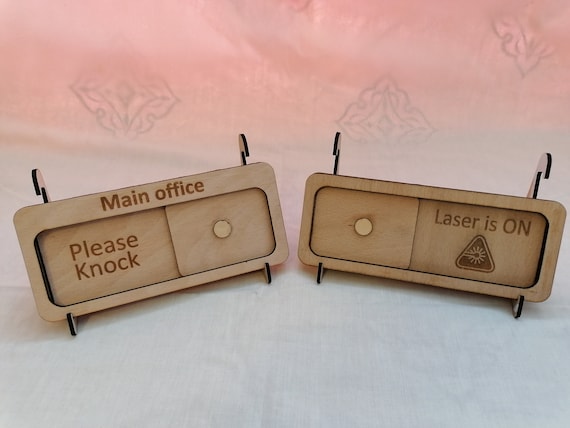 Laser Cut Customizable Sliding Door Sign - Etsy UK