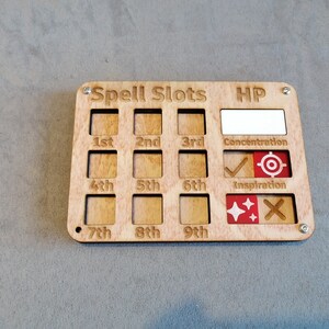 Dnd Spell Slot and HP Tracker - Etsy