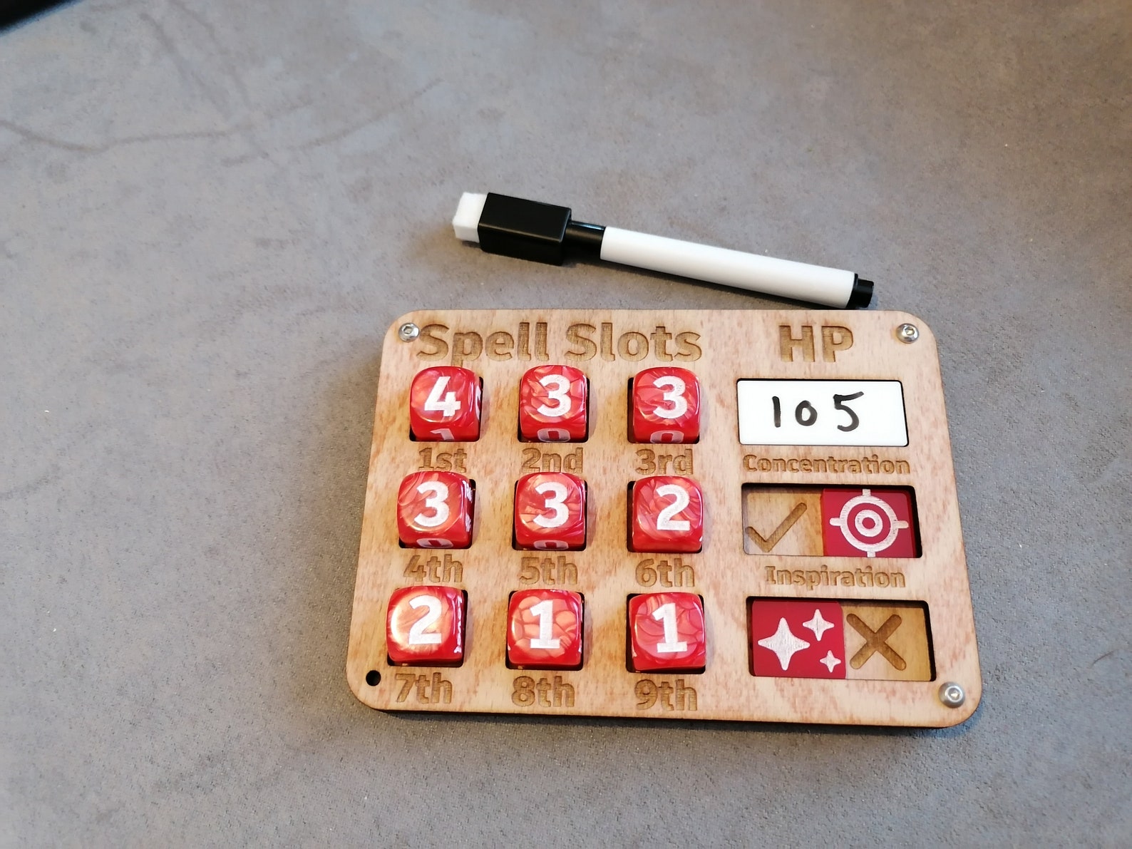 Dnd Spell Slot and HP Tracker - Etsy