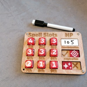 Dnd Spell Slot and HP Tracker - Etsy
