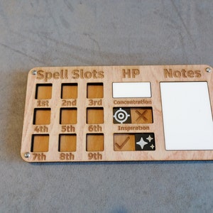 Dnd Spell Slot, HP and Note Tracker - Etsy