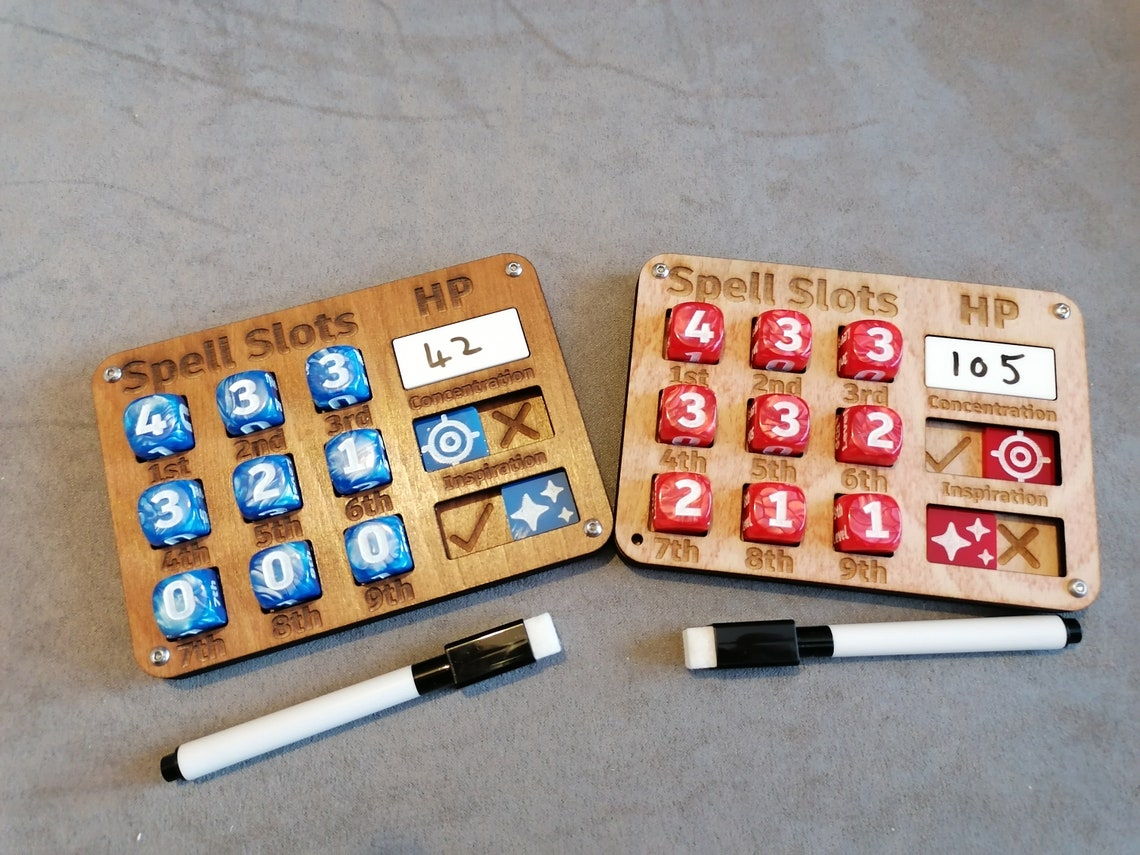 Dnd Spell Slot and HP Tracker - Etsy