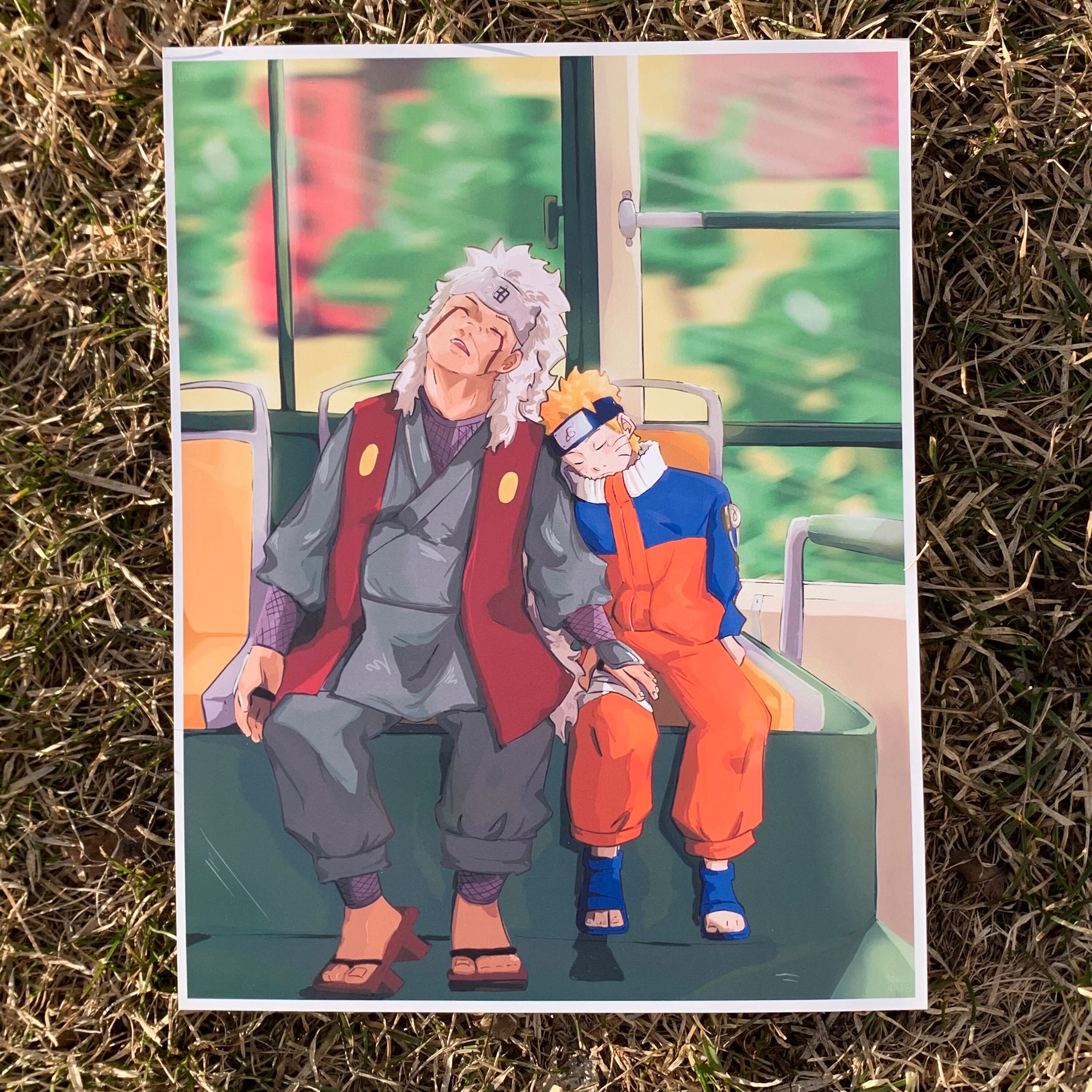 Jiraiya Anime Art Print, Teacher and Student, Popular Anime Characer ...