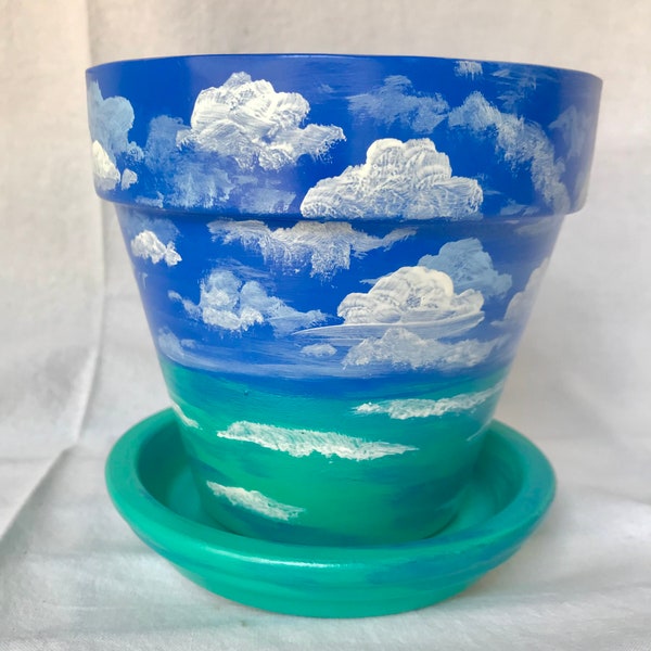 Painted Clay Pots - Etsy