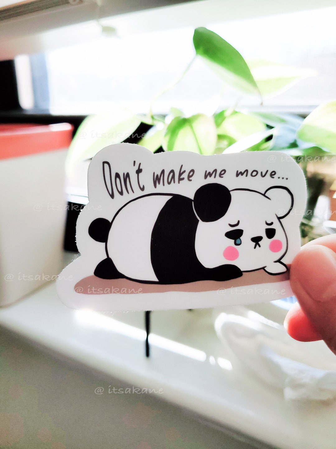Lazy Panda Sticker Cute Matte Sticker Cute Sticker - Etsy