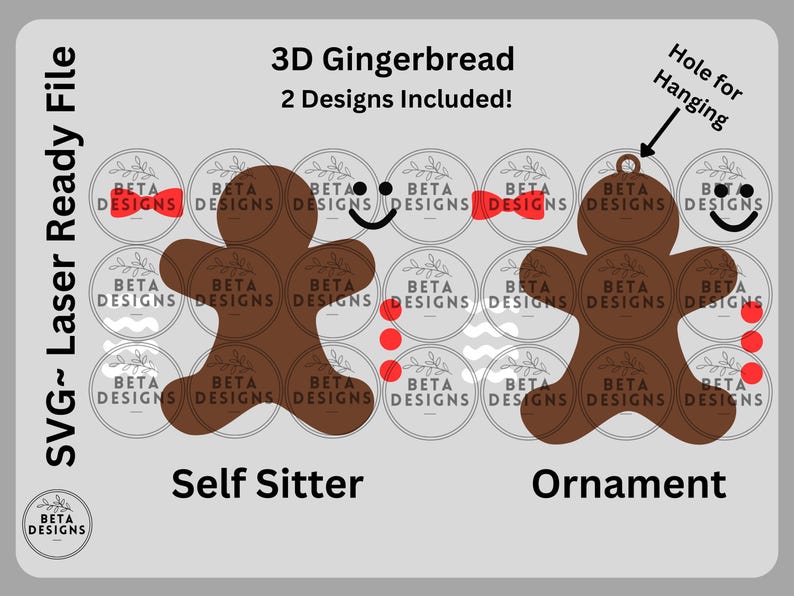 3D Gingerbread File - Etsy