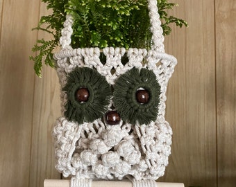 Macrame Plant Hanger Owl - Etsy
