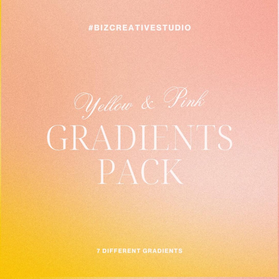 7 Pink and Yellow Gradient Graphics Pack | Vibrant Gradients | Digital ...