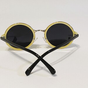 Round Circle Sunglasses Shades Mirror Lenses Plastic Frames Retro ...