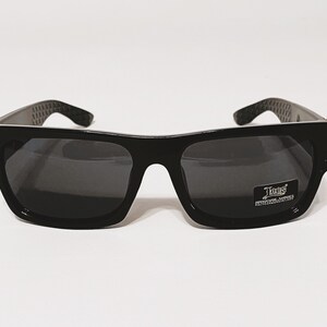 LOCS Sunglasses Shades Graffiti Skull Printed Legs Black Plastic Frames ...