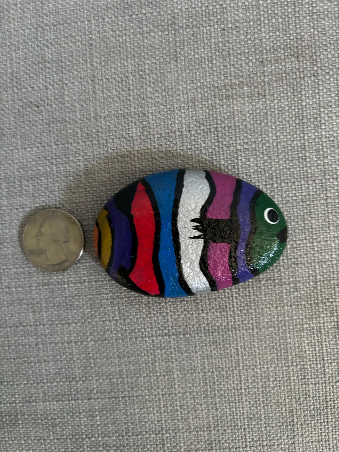 Cute Hand Painted Fish Rocks Set of 3 - Etsy