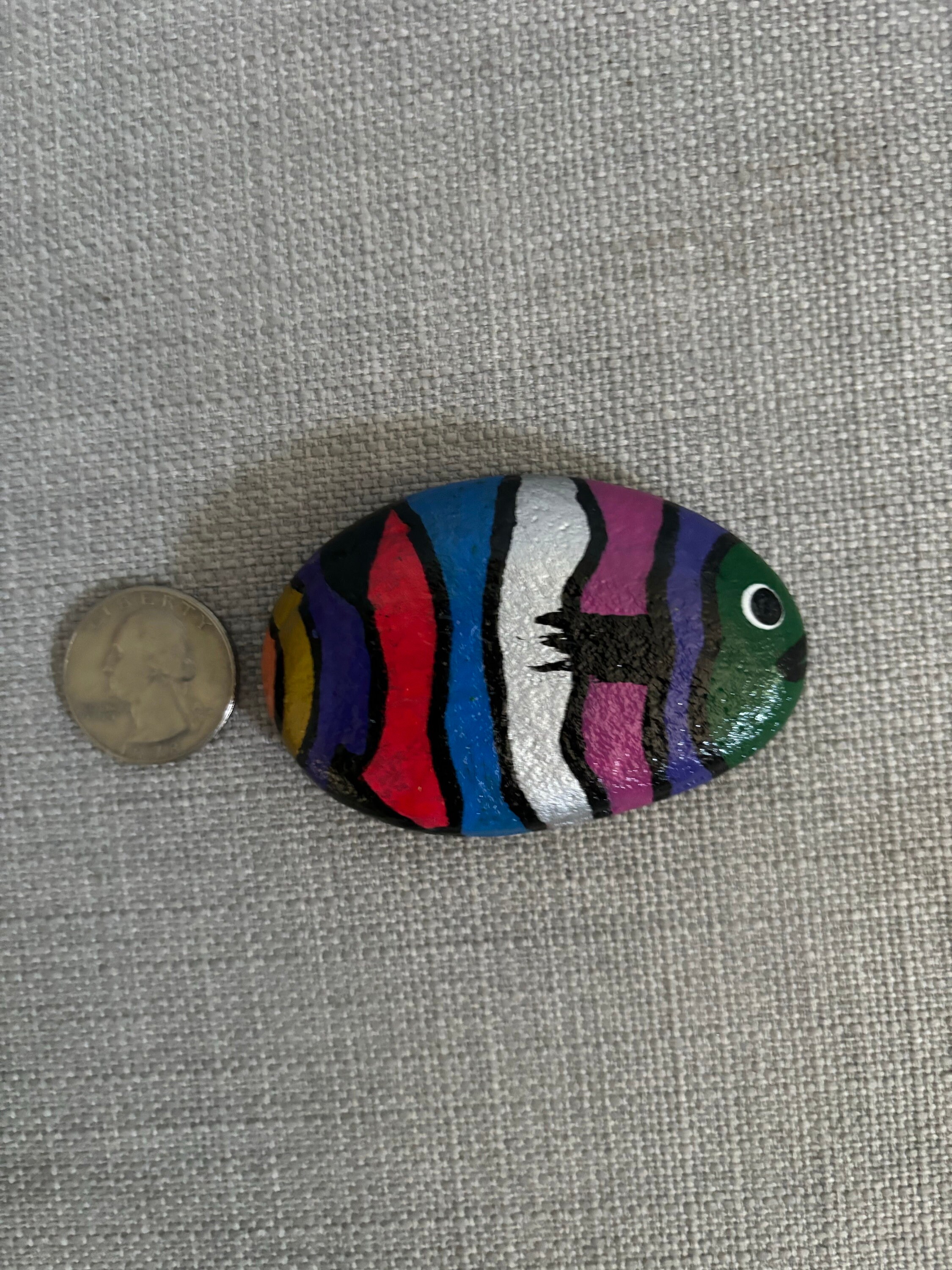 Cute Hand Painted Fish Rocks Set of 3 - Etsy