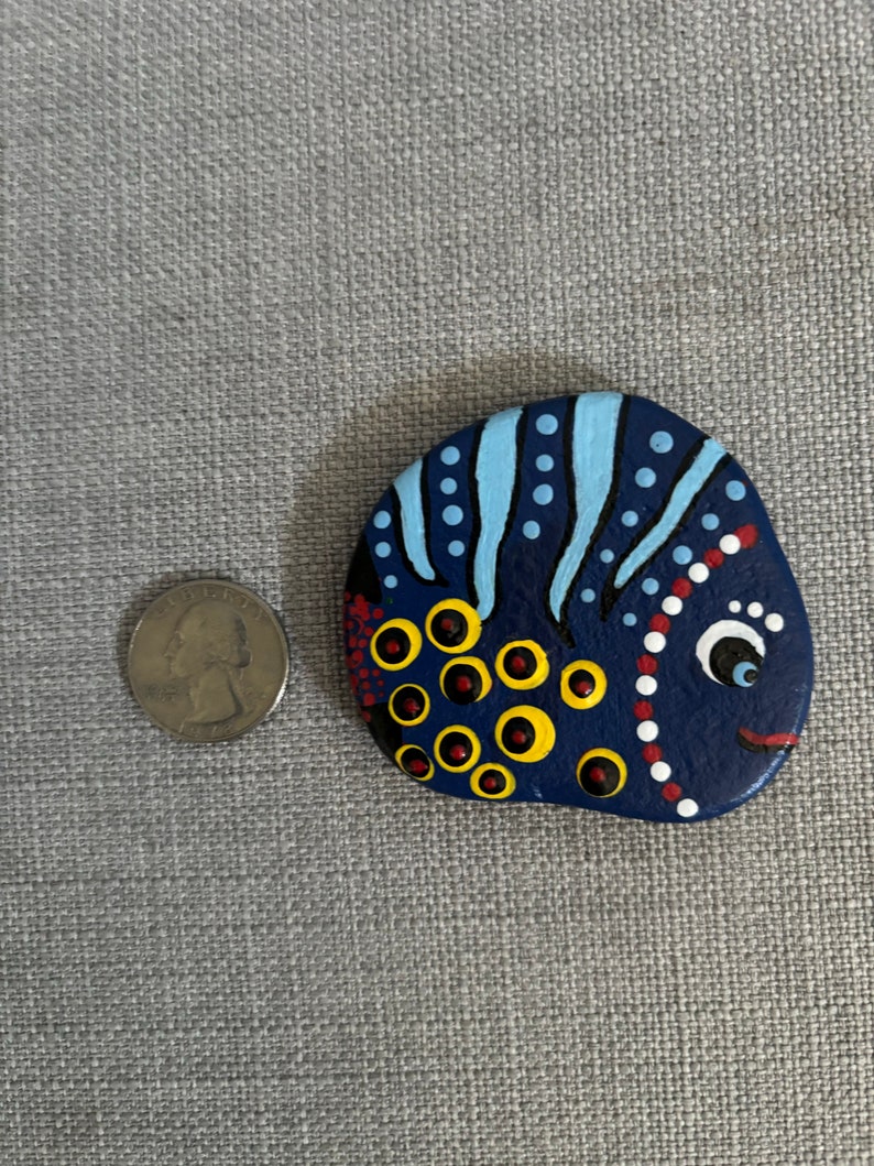 Cute Hand Painted Fish Rocks Set of 3 - Etsy