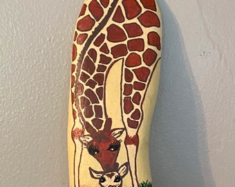 Painted Rock Giraffe - Etsy