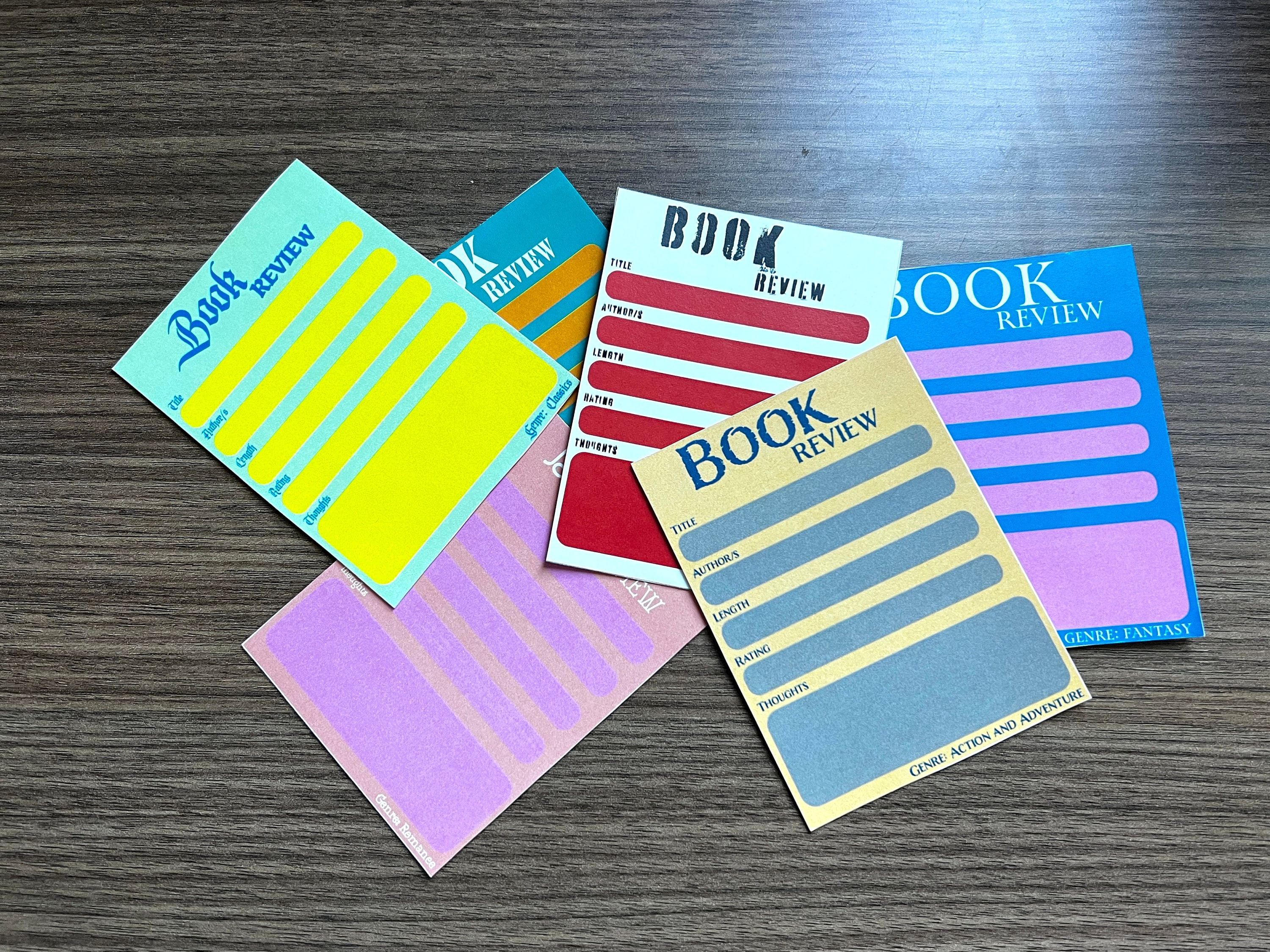 Printable Book Review Template, Book Reader Inserts, Book Worm, Avid ...