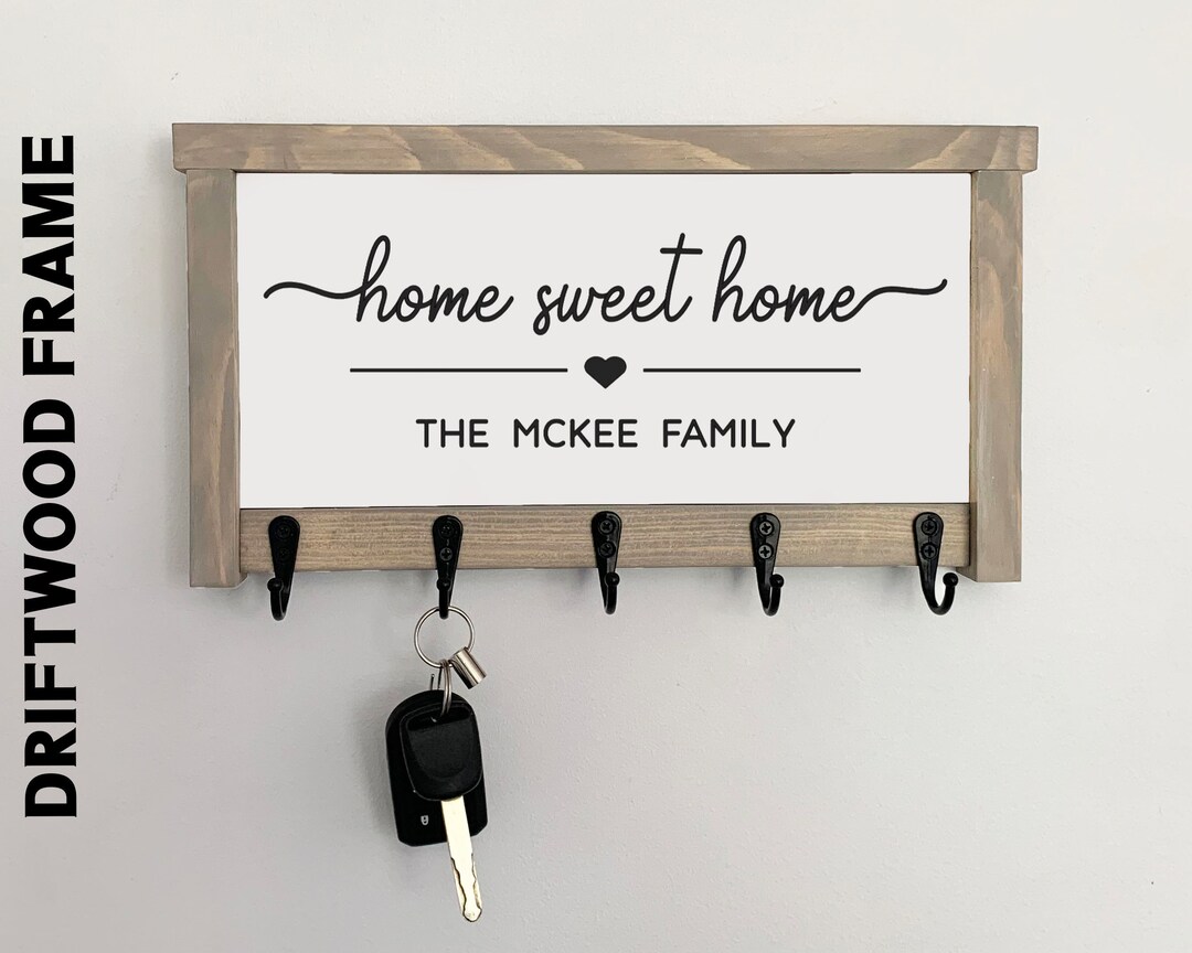 Personalized Small Key Holder for Wall, Housewarming Gift, Entryway ...