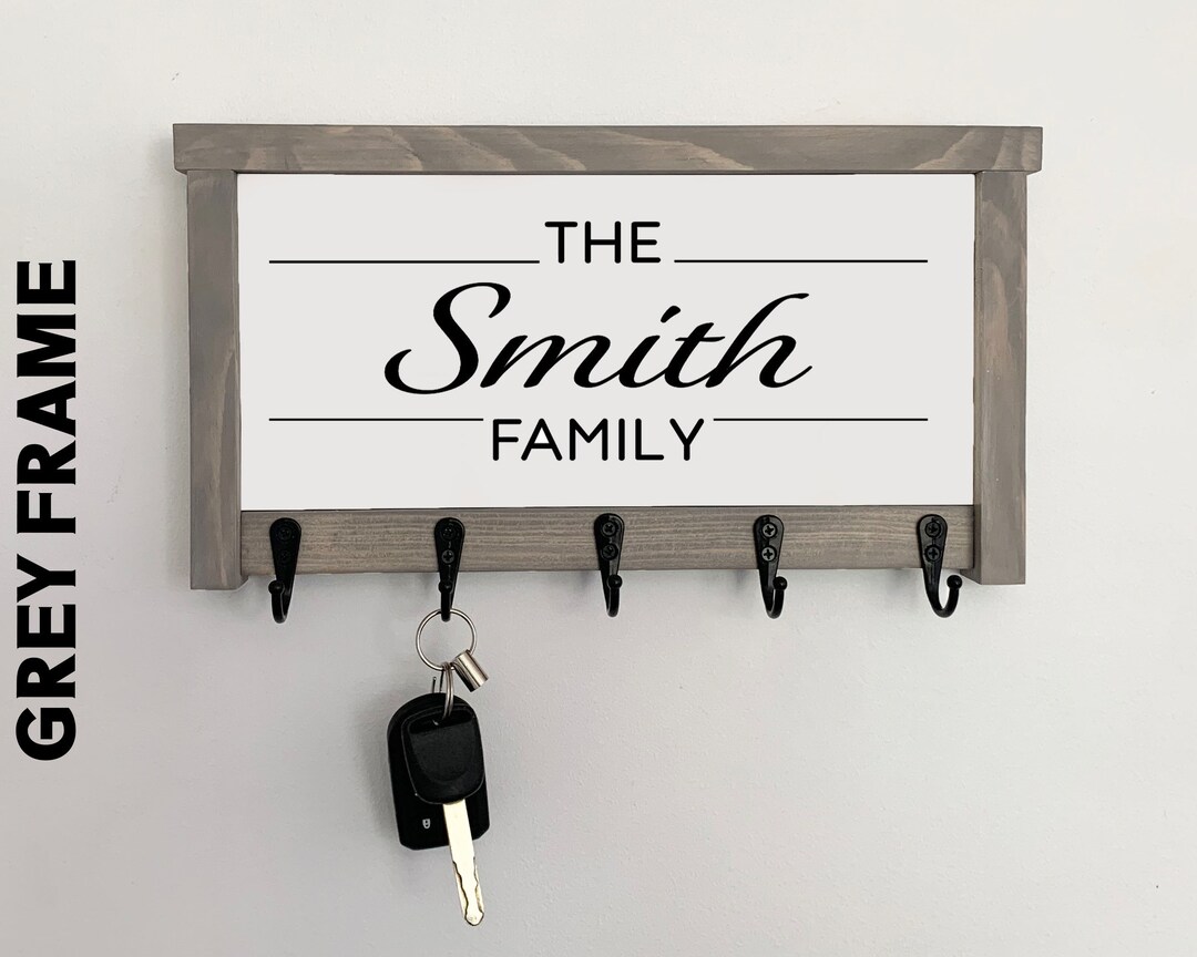 Personalized Family Key Holder Housewarming Gift for Couples Farmhouse ...