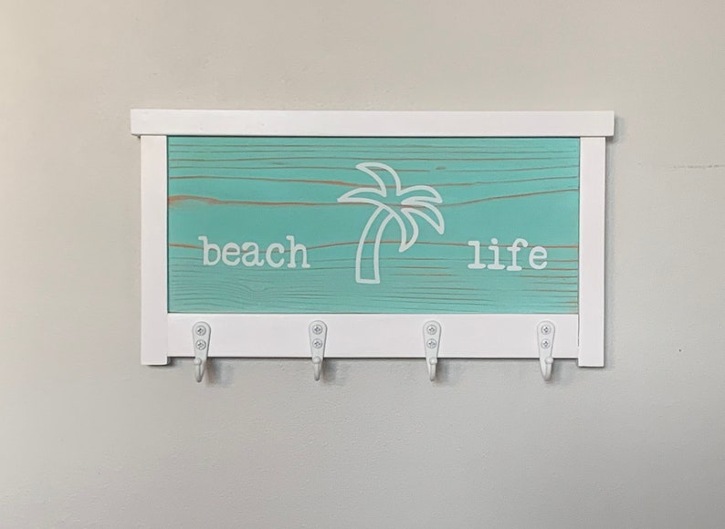 Beach House Key Holder for Wall, Beach Key Hanger Housewarming Gift ...