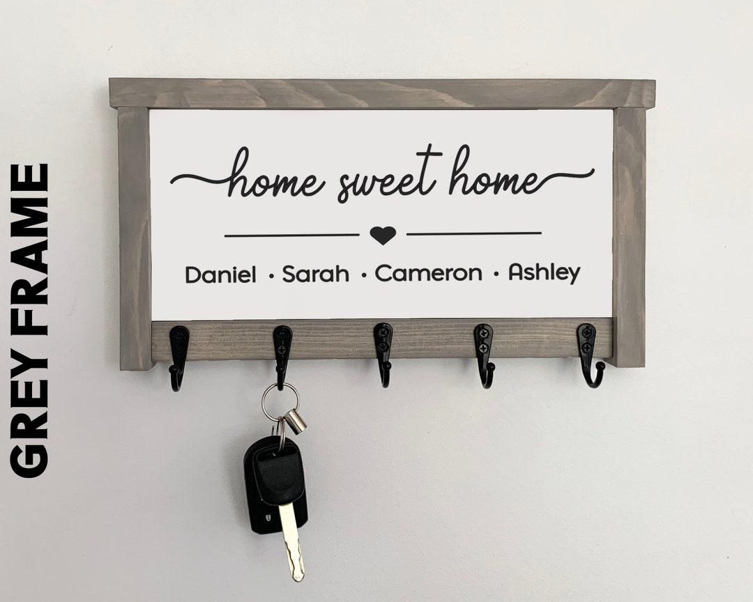Personalized Family Key Holder Housewarming Gift for Couples Farmhouse ...