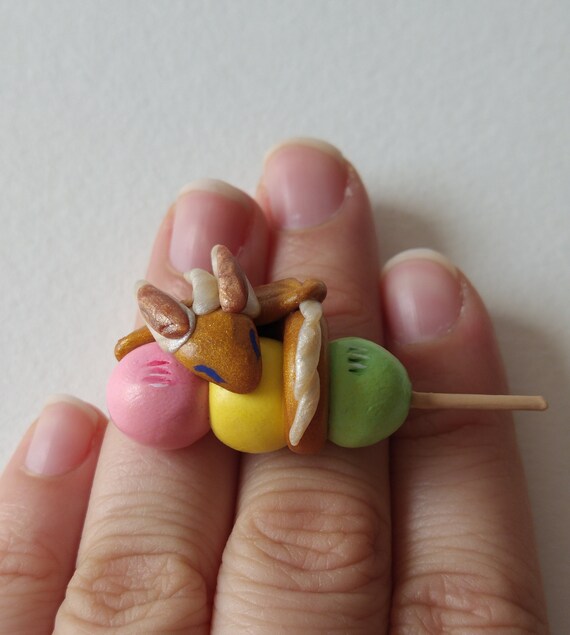 Cute Polymer Clay Dragon Dango Charm Figurine Sculpture - Etsy