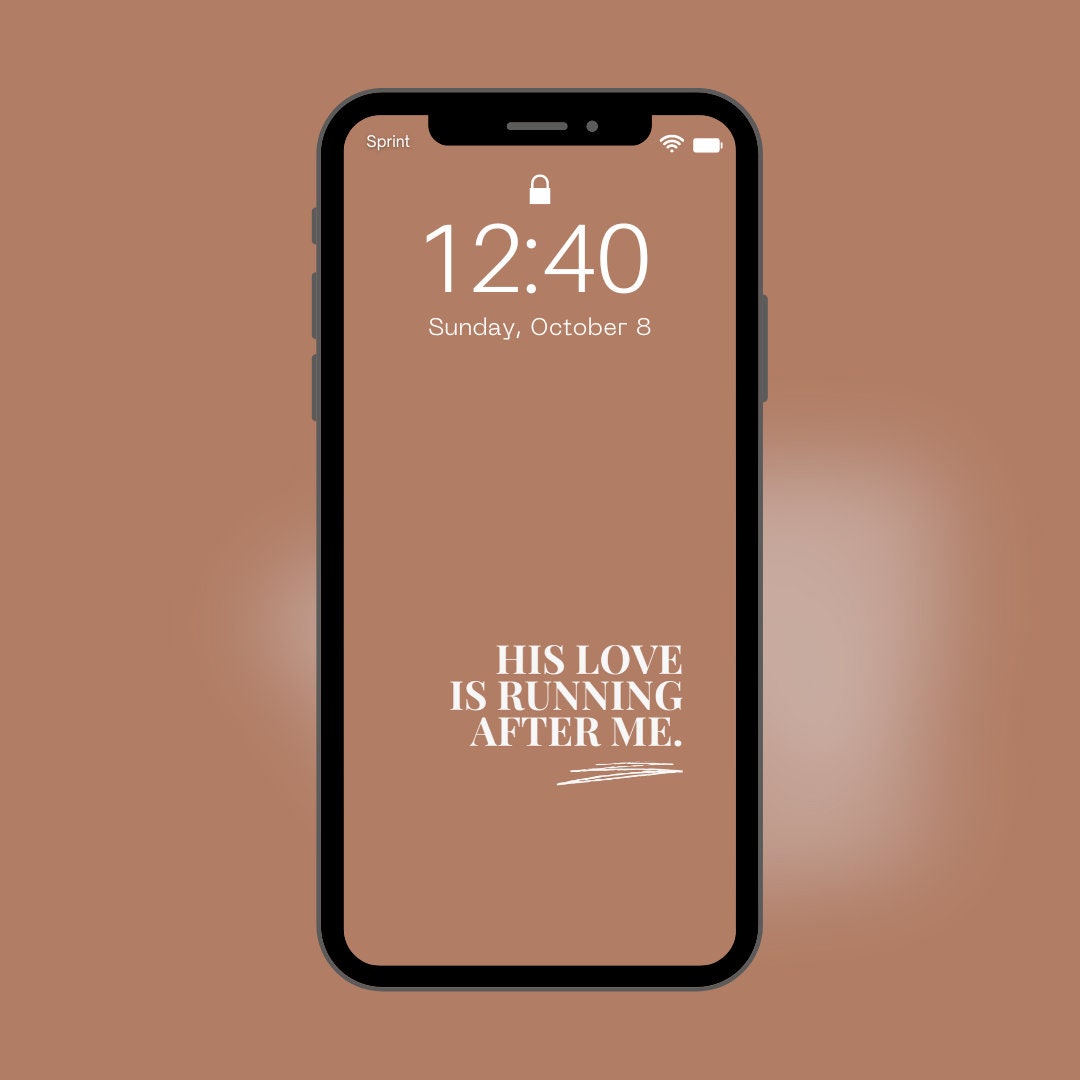 His Love is Running After Me Orange Wallpaper Lockscreen, High-resolution Bible Verse, Ios ...