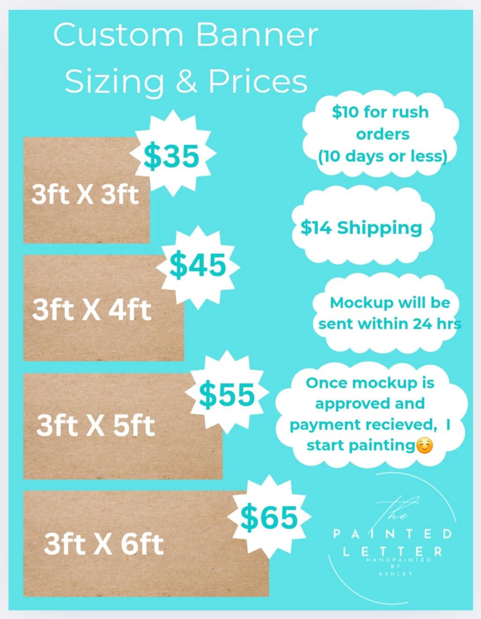 Custom Handpainted Banner - Etsy