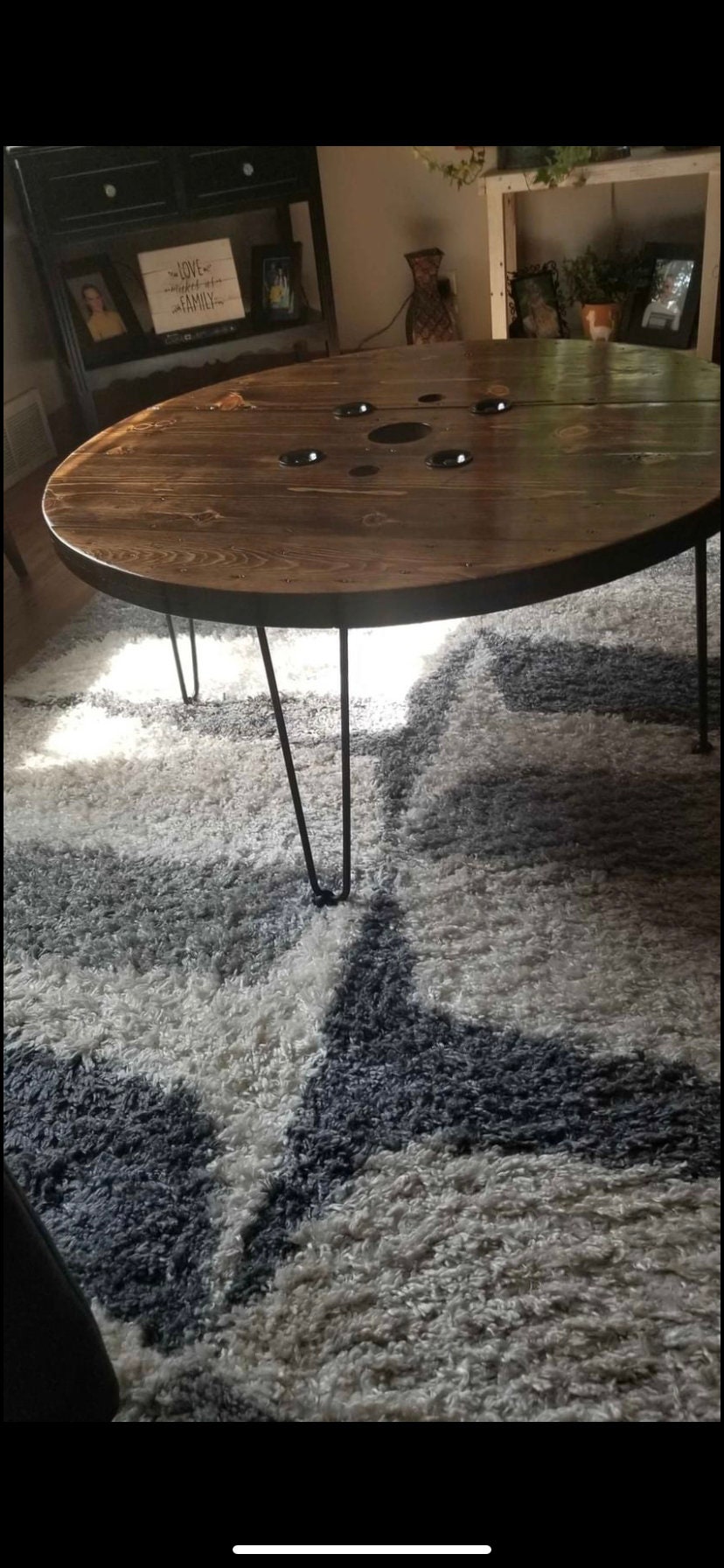 Repurposed Wire Wheel Coffee Table - Etsy