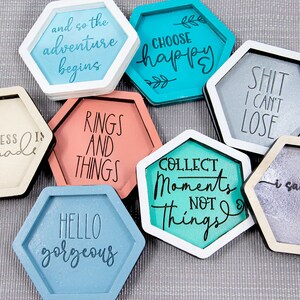 Trinket Dish Personalized, Wooden Trinket Tray, Jewelry Dish ...