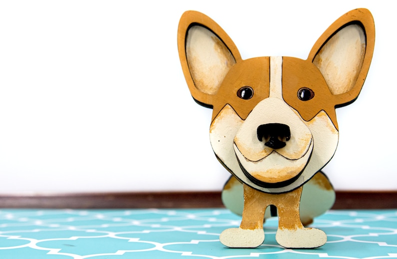 Corgi Decorations Wooden Glasses Holder Corgi Gifts Desk - Etsy