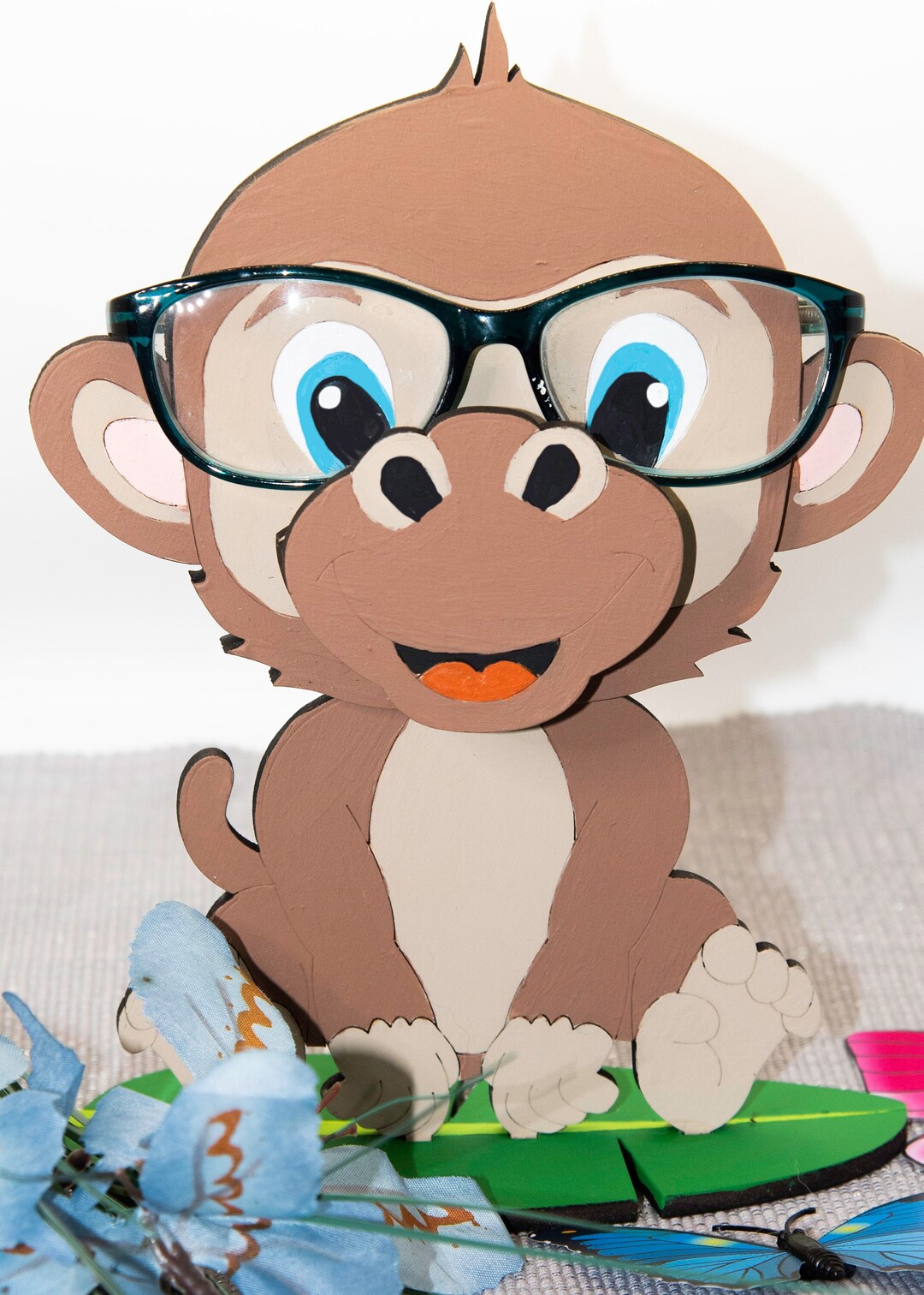 Monkey Glasses Holder Eyeglasses Stand, Wooden Monkey Gifts for Her ...