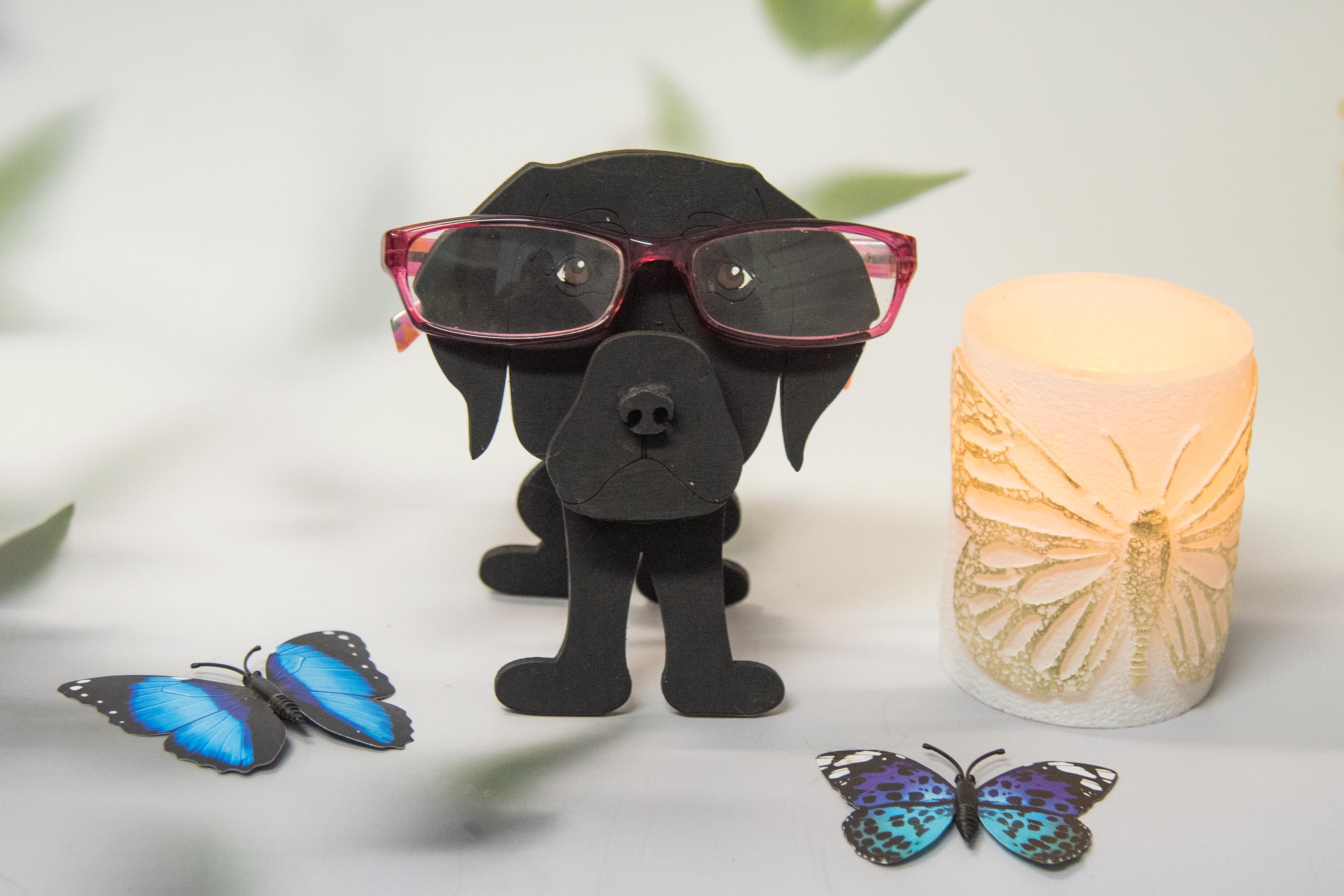 Custom Labrador Glasses Stand - Black, Yellow, Chocolate Lab - Shelf ...