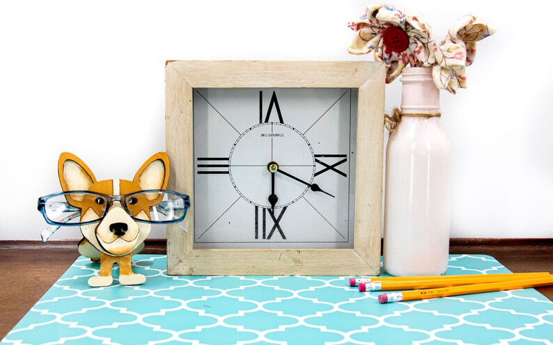 Corgi Decorations Wooden Glasses Holder Corgi Gifts Desk | Etsy