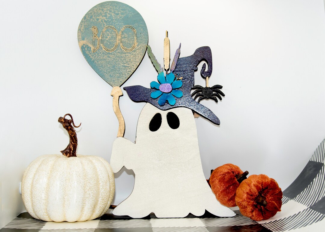 Wooden Ghost Decor, Spooky Cute Decor for Spooky Season. Custom ...