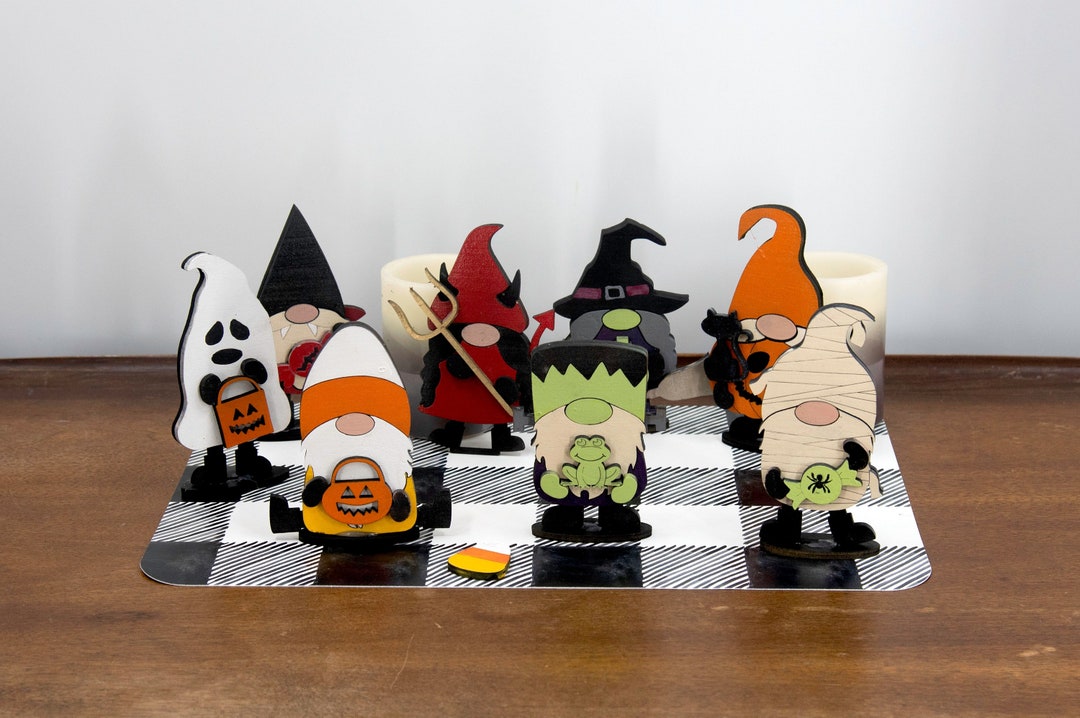 Trick R Treat Fall Mini Gnomes, Halloween Gnome in Costumes, Spooky ...