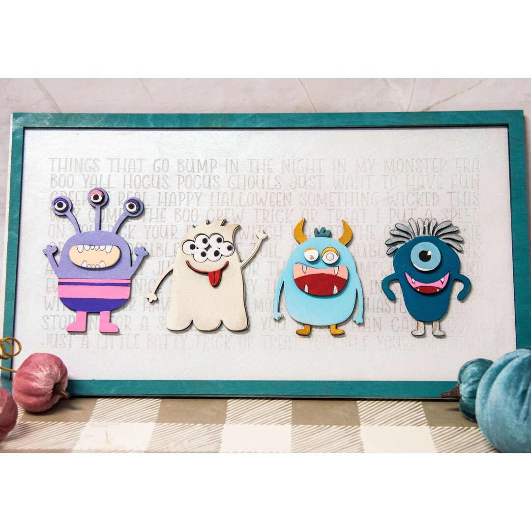 Little Monsters Inc Custom Decoration and Halloween Sayings, Cute ...