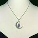 Silver Gothic Moon Necklace With Amethyst Pendant, Gothic Jewelry - Etsy