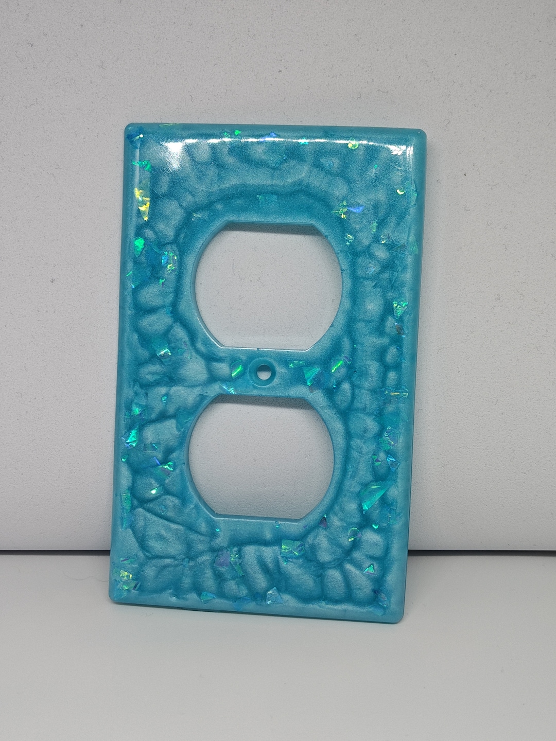 Resin Socket Cover Glittering Ocean Blue - Etsy