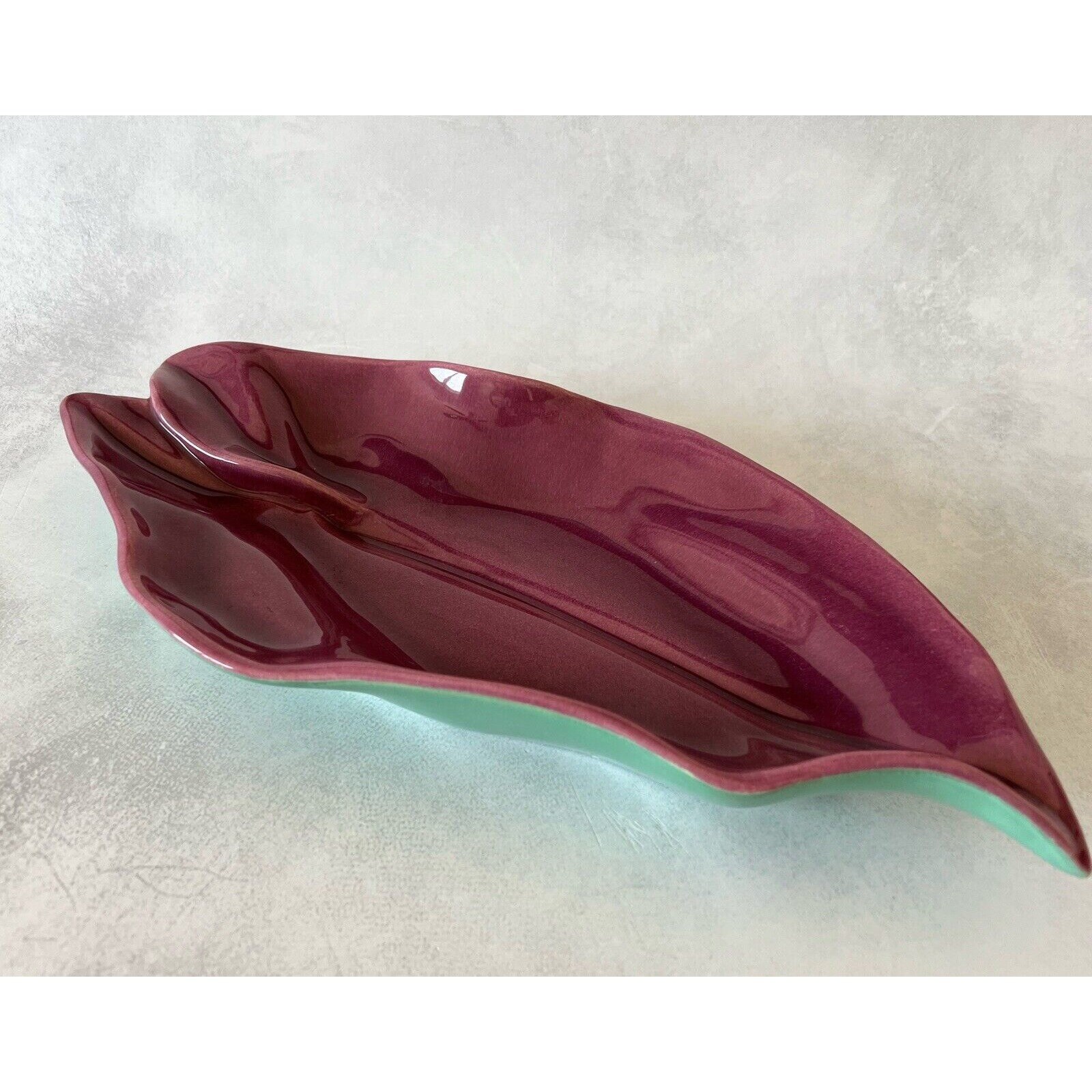Large Catalina Pottery Gladding Mcbean Tray Dish Aqua - Etsy