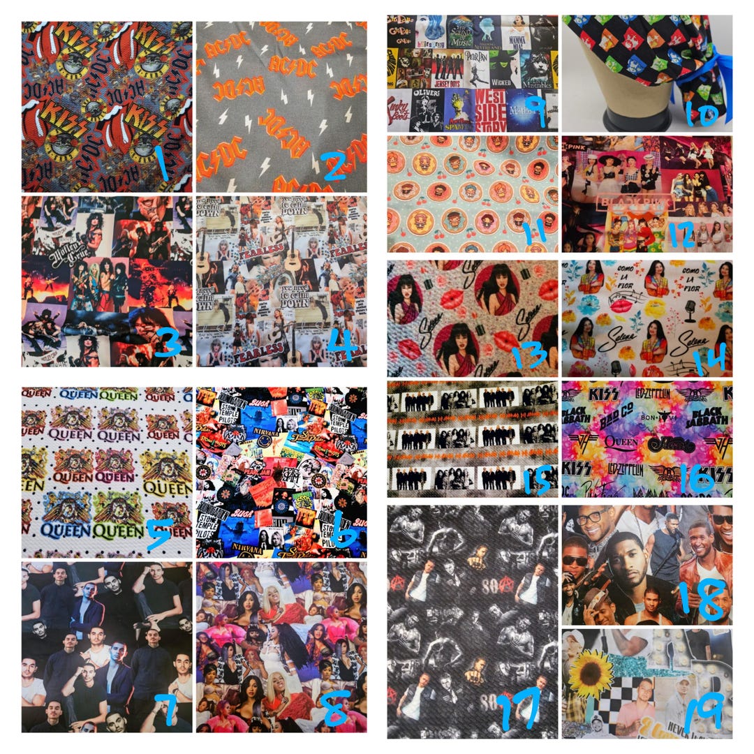 Mens Womens Medical Scrub Cap. Bands Pop Singers Rock Selena. Pick ...