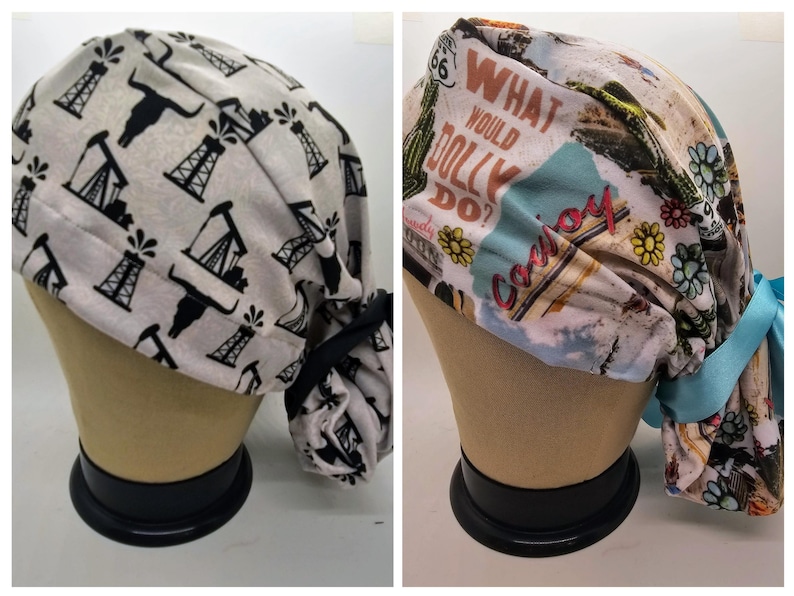 Men's or Women's Scrub Cap - Texas Rodeo Cowboy Boots Steer Skulls ...