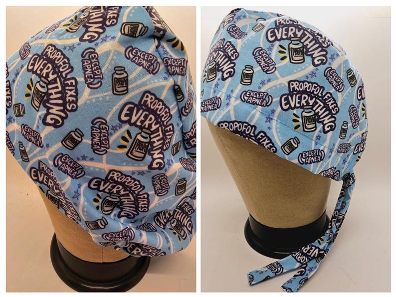 Men's or Women's Med Scrub Hat. Anesthesia Spicy Snowed Propofol Candy ...