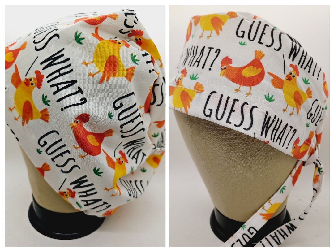 Men's or Women's Scrub/skull Hat/cap Guess What Chicken Butt. Choose ...